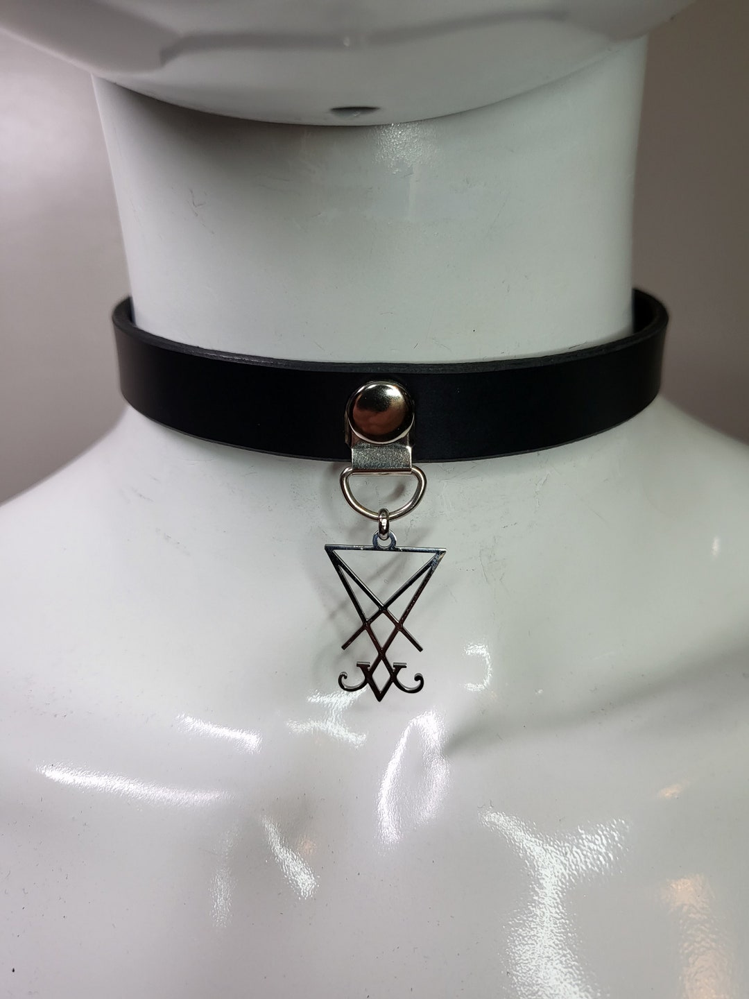 Occult Collar, Sigil of Lucifer, Pentagram, Sulphur Cross, Chaos Magick ...