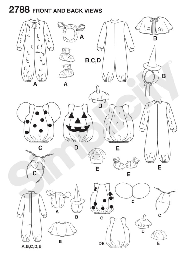 COSTUME SEWING PATTERN Make Toddler Halloween Carnival - Etsy