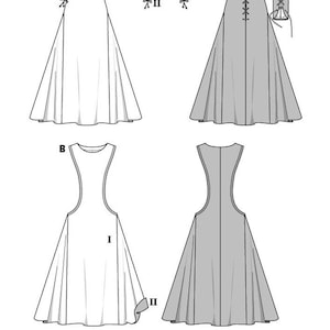 COSTUME SEWING PATTERN | Sew Women Halloween Carnival Dress | Medieval ...