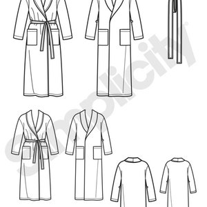 BATHROBE SEWING PATTERN | Sew Matching Adult Kids Clothes Clothing ...