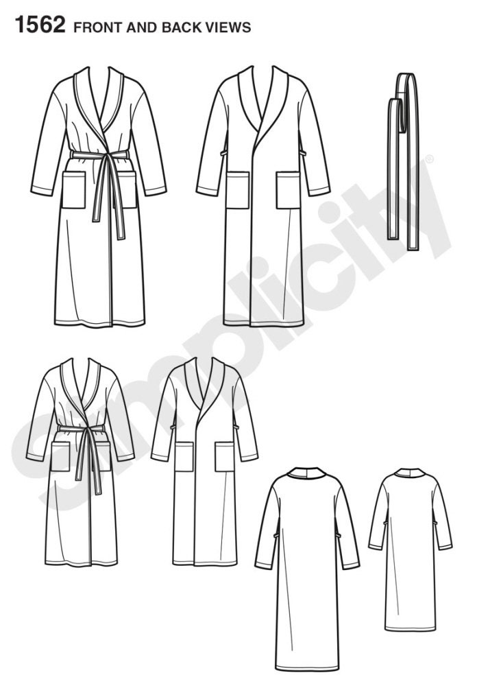 BATHROBE SEWING PATTERN Sew Matching Adult Kids Clothes - Etsy