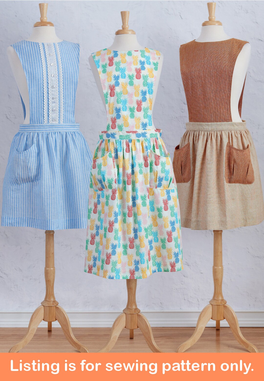 APRON SEWING PATTERN | Make Kitchen Craft Full Apron | Women Woman ...
