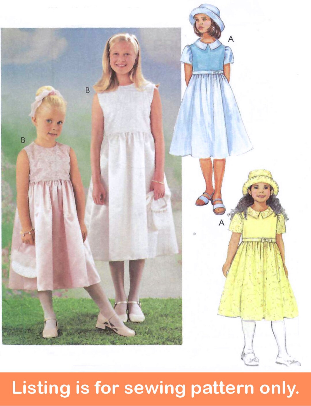 DRESS SEWING PATTERN | Sew Girls Clothes Clothing | Party Easter Flower ...
