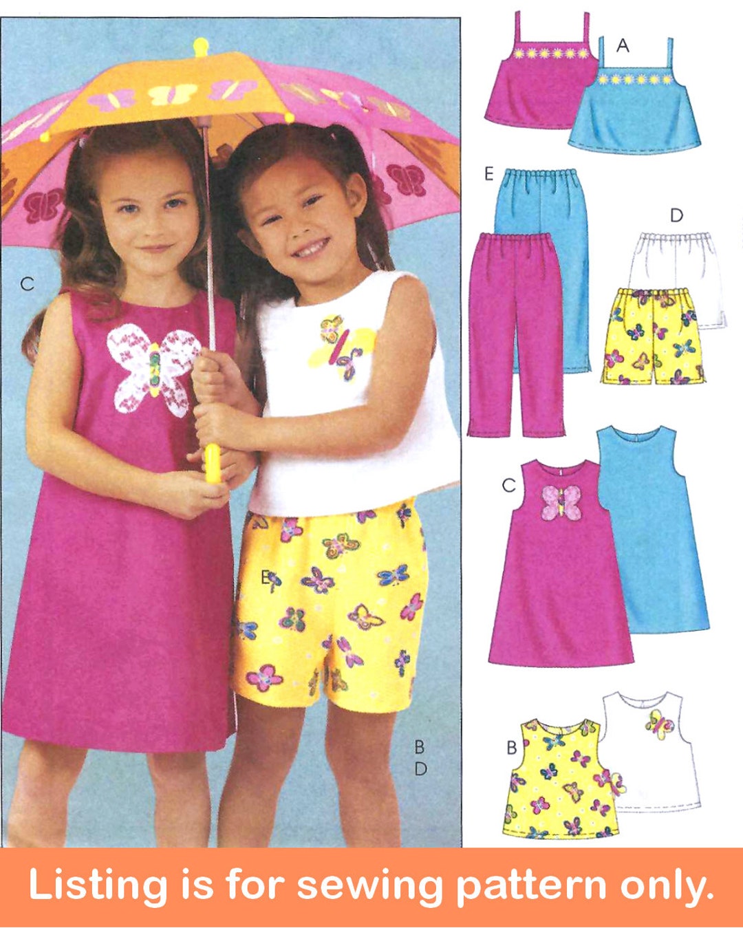 SUMMER SEWING PATTERN Sew Girls Clothes Clothing Tank Top - Etsy