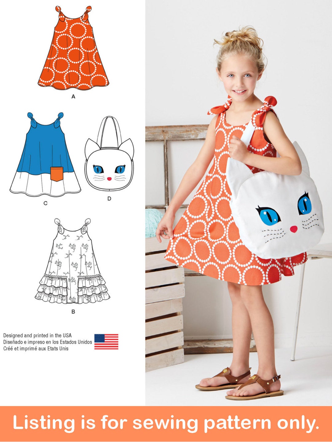 GIRLS SEWING PATTERN | Make Kids Clothes Clothing | Dress Sundress ...