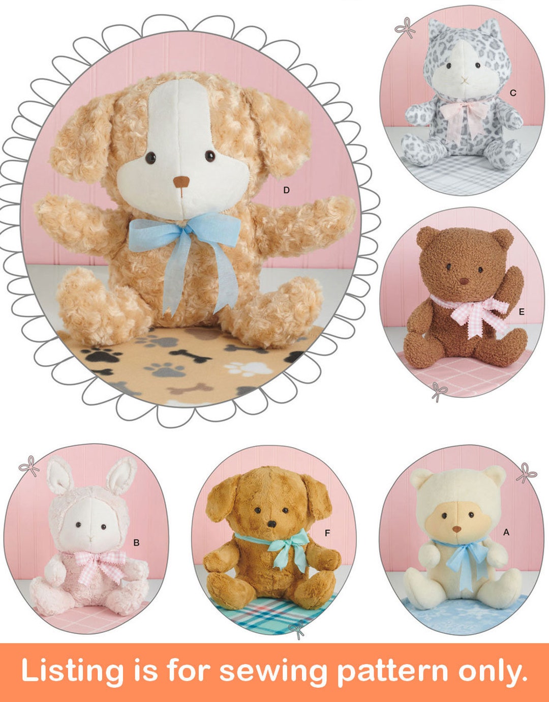 STUFFED ANIMAL Sewing PATTERN | Sew Cute Plush Soft Toy | Kids Girls ...