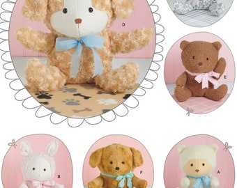 STUFFED ANIMAL Sewing PATTERN Sew Large 15 Soft Plush Toy Teddy Bear ...