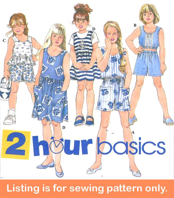GIRLS SEWING PATTERN Sew Summer Clothes Clothing Dress - Etsy