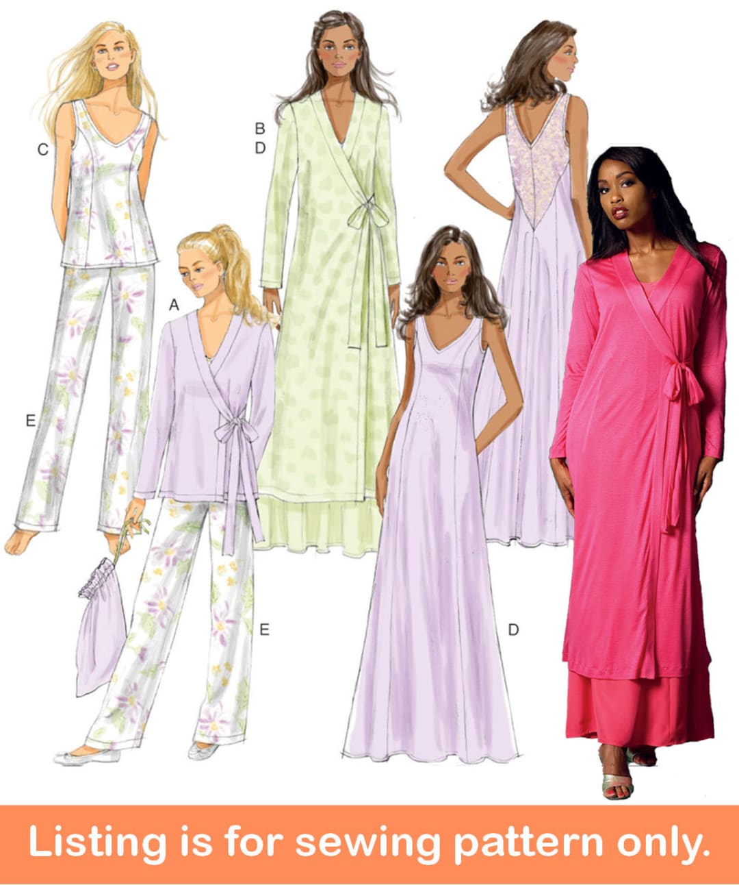 SLEEPWEAR SEWING PATTERN | Sew Womens Clothes Clothing | Pajamas Pjs ...