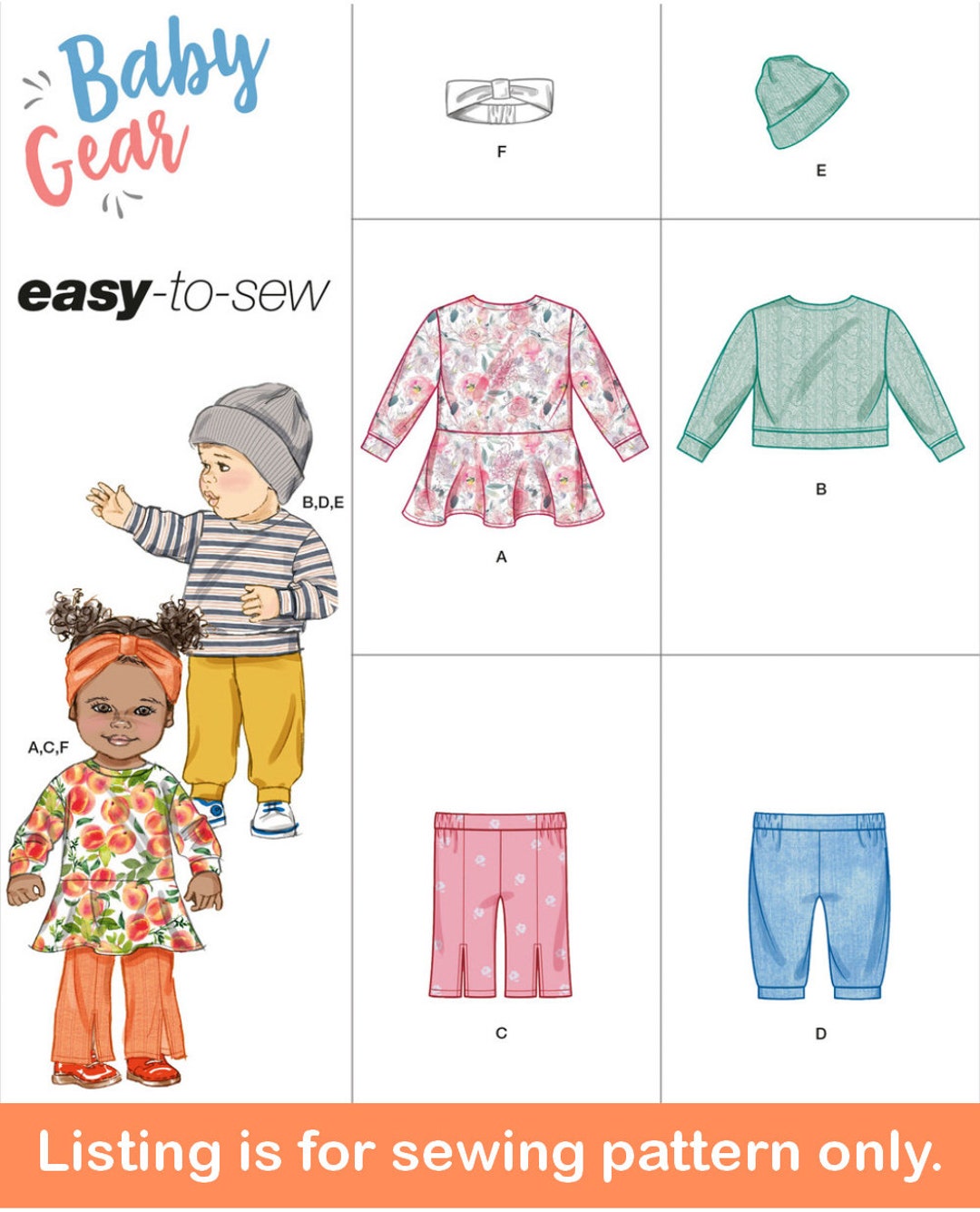 BABY SEWING PATTERN | Sew Boys Girls Clothes Infant Clothing | Shirt ...