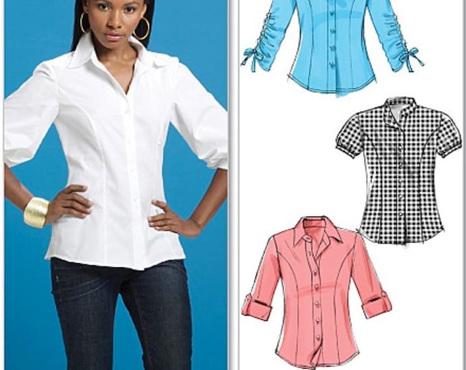 SHIRT SEWING PATTERN | Sew Womens Clothes Clothing | Button-down Top ...