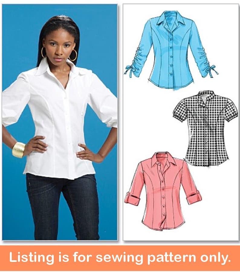 SHIRT SEWING PATTERN Sew Womens Clothes Clothing - Etsy