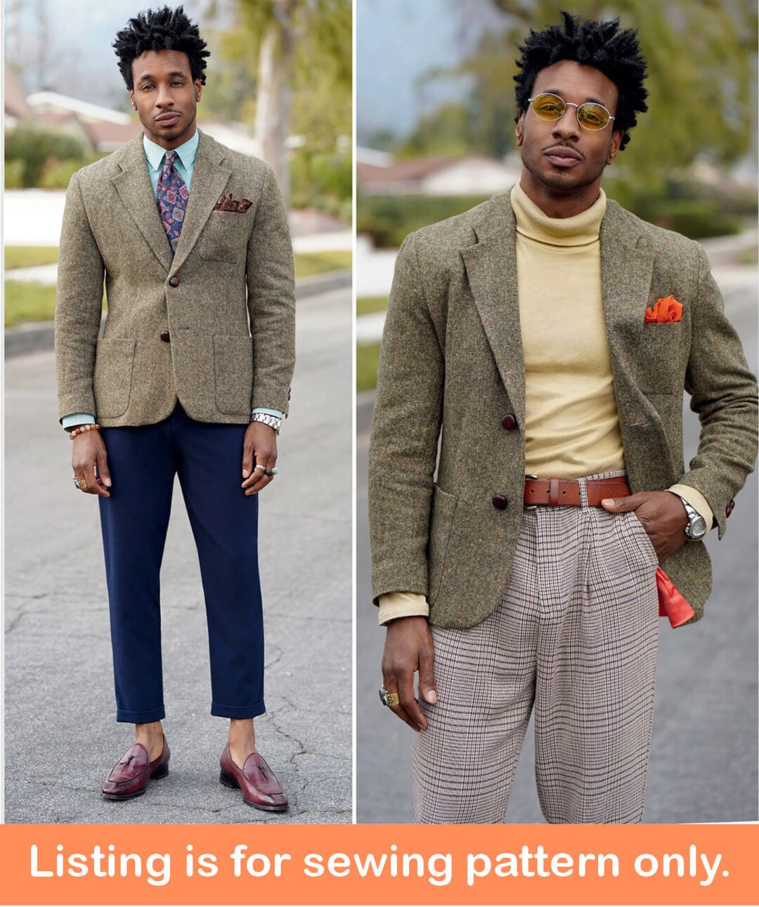 BLAZER SEWING PATTERN | Sew Mens Clothes Clothing | Suit Jacket Coat ...