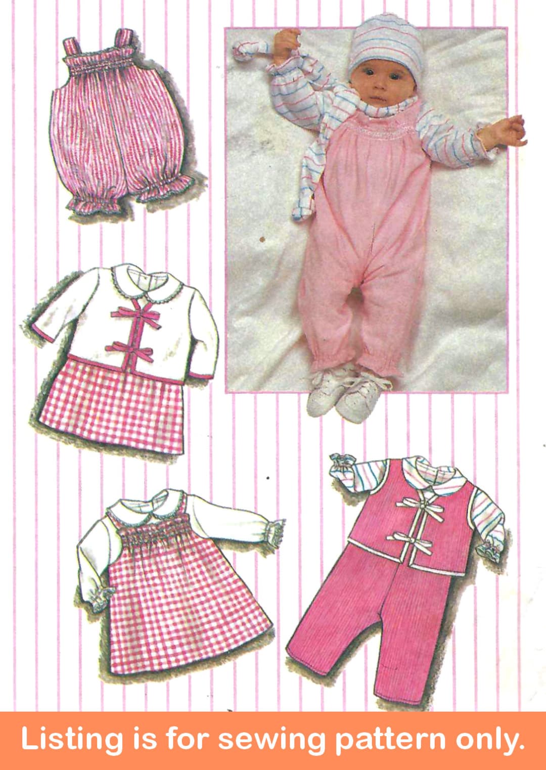 BABY SEWING PATTERN | Sew Girl Clothes Infant Clothing | Layette Hat ...