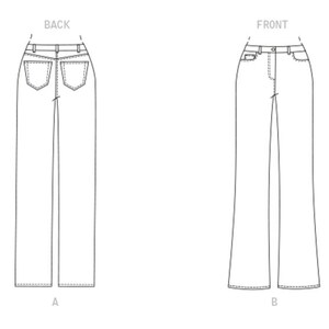 JEANS SEWING PATTERN | Sew Womens Misses Clothes Clothing | Pants ...