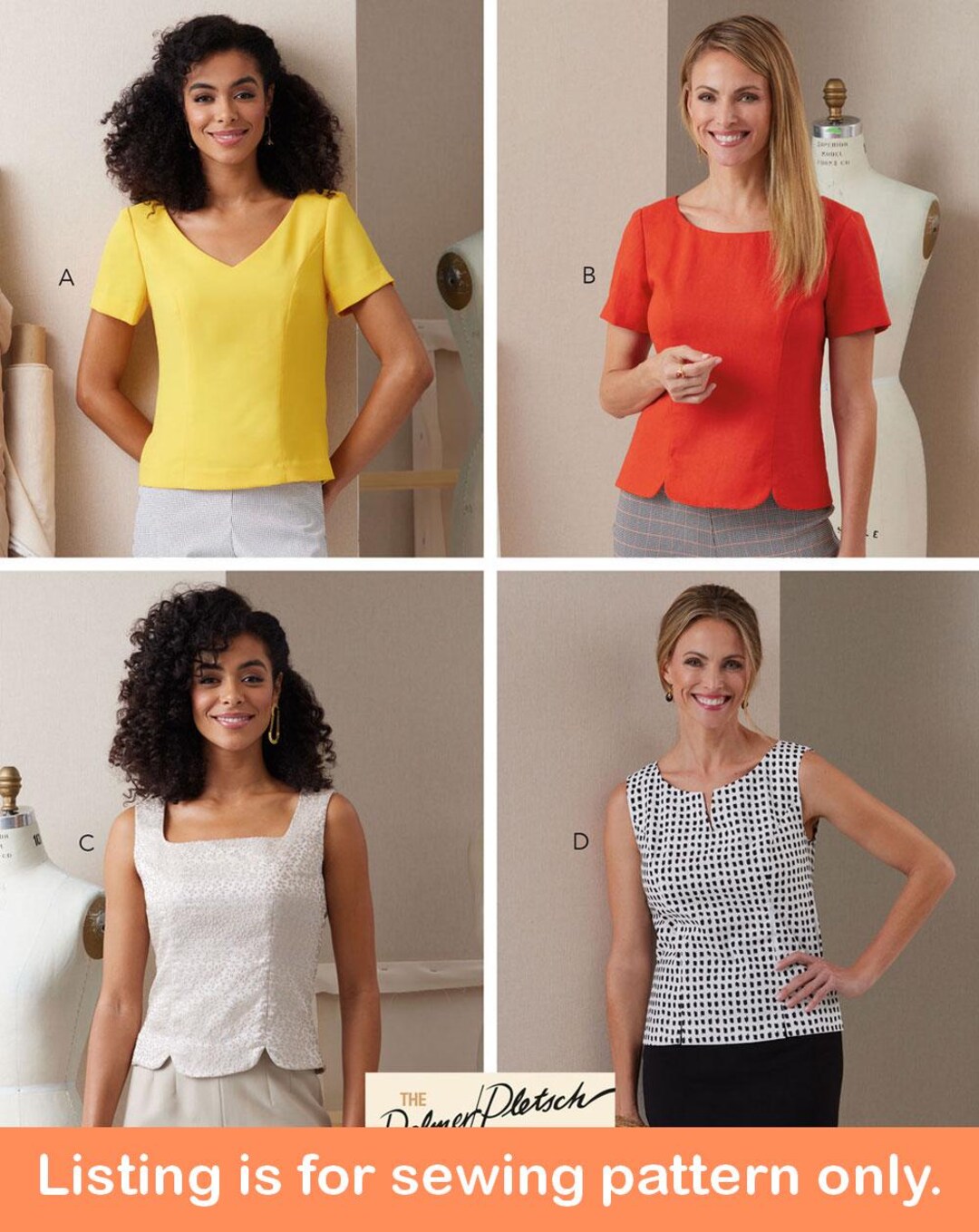 SHIRT SEWING PATTERN | Sew Womens Clothes Clothing | Short Sleeve Top ...