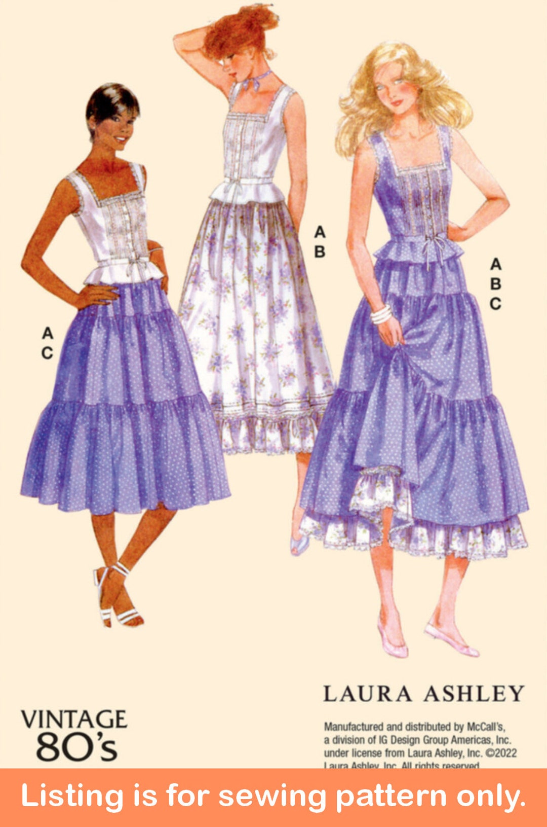 80s SEWING PATTERN | Sew Womens Clothes Clothing | Tank Top Maxi Skirt ...