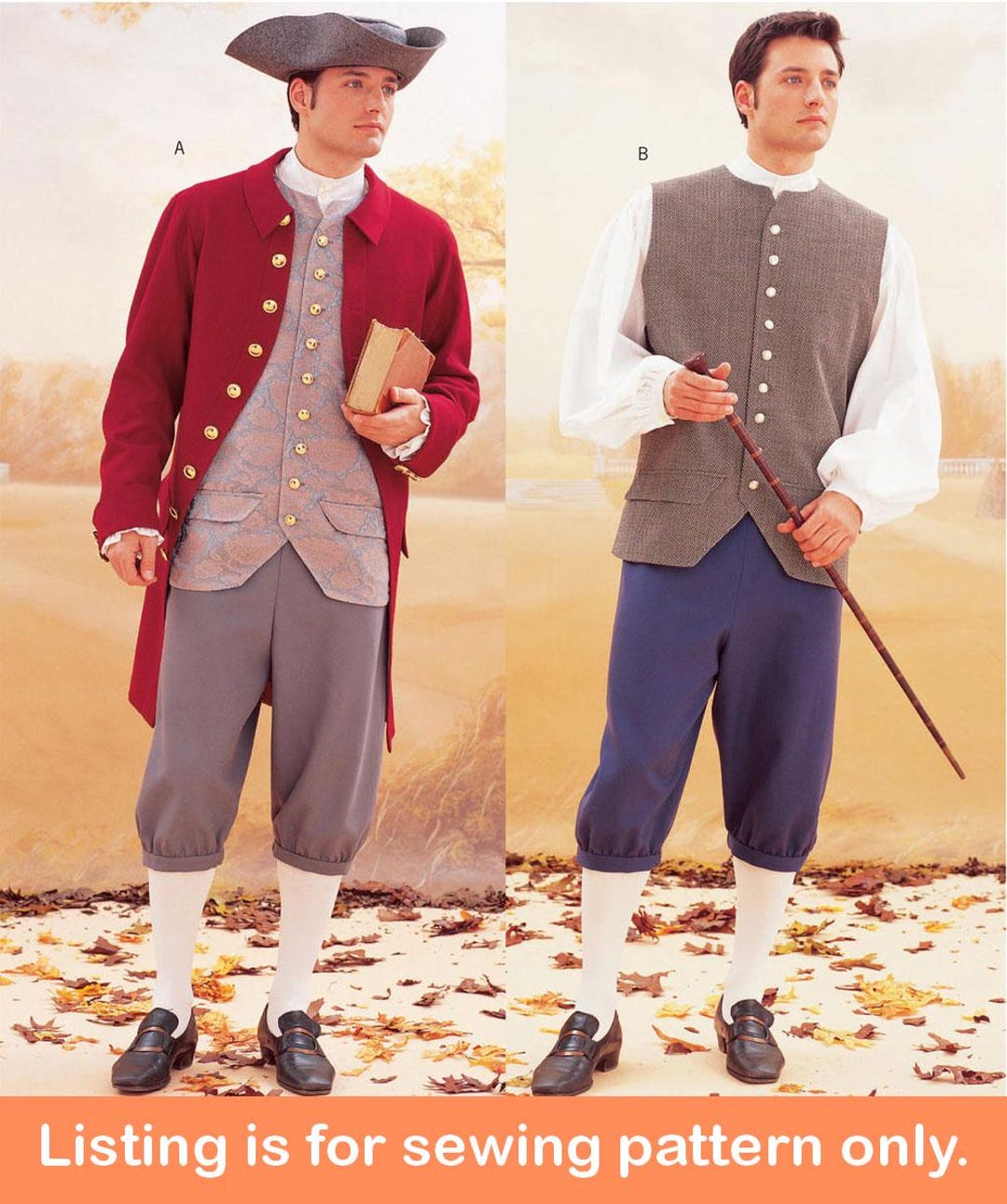 COSTUME SEWING PATTERN | Sew Men Clothes | Revolutionary War 1700s ...