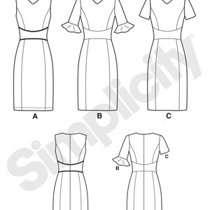 DRESS SEWING PATTERN | Sew Womens Misses Clothes Clothing | Custom Slim ...