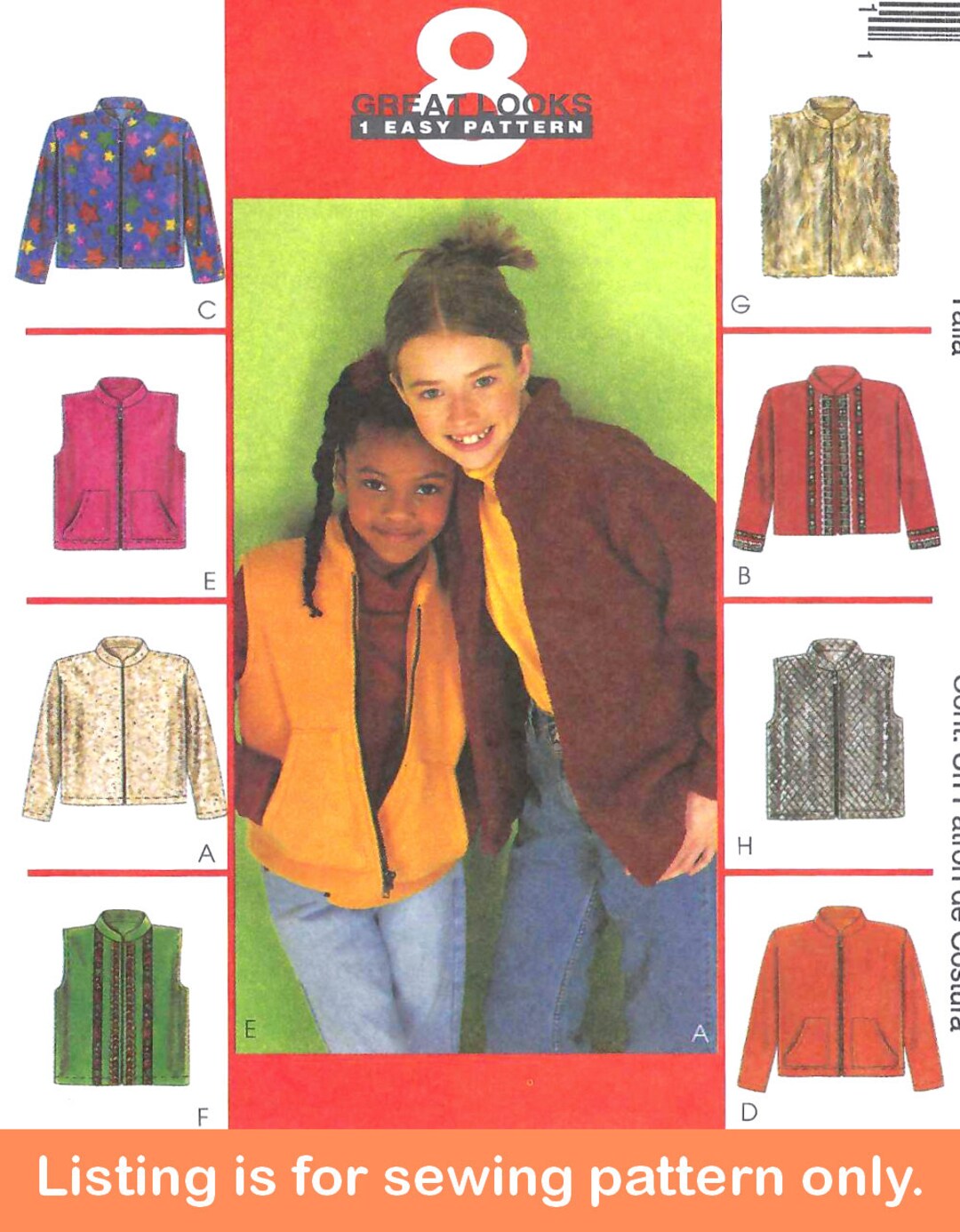 GIRLS SEWING PATTERN | Make Fall Clothes Clothing | Warm Fleece Jacket ...