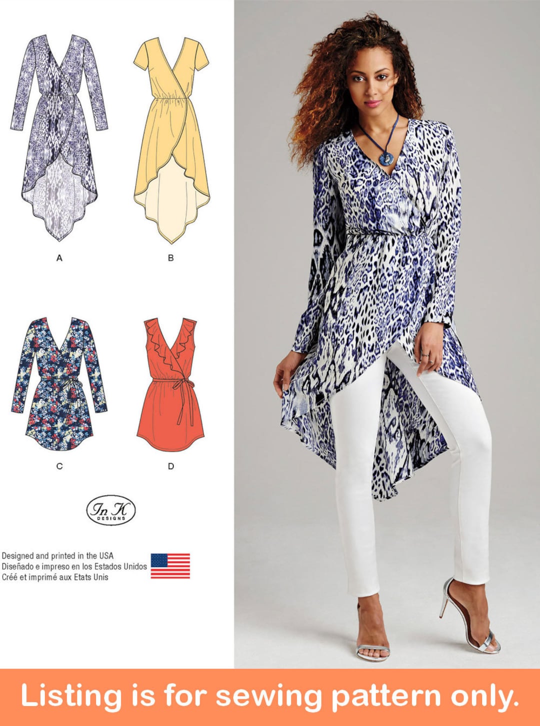 WOMENS SEWING PATTERN | Sew Fall Clothes Clothing | Extra Long Top ...