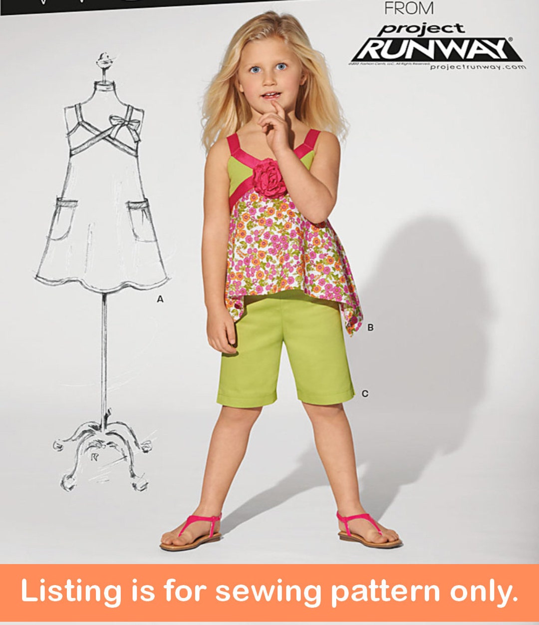 GIRLS SEWING PATTERN | Sew Kids Clothes Clothing | Dress Sundress Tank ...