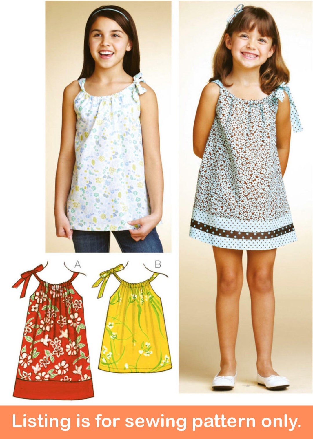 GIRLS SEWING PATTERN | Make Summer Clothes Clothing | Dress Sundress ...