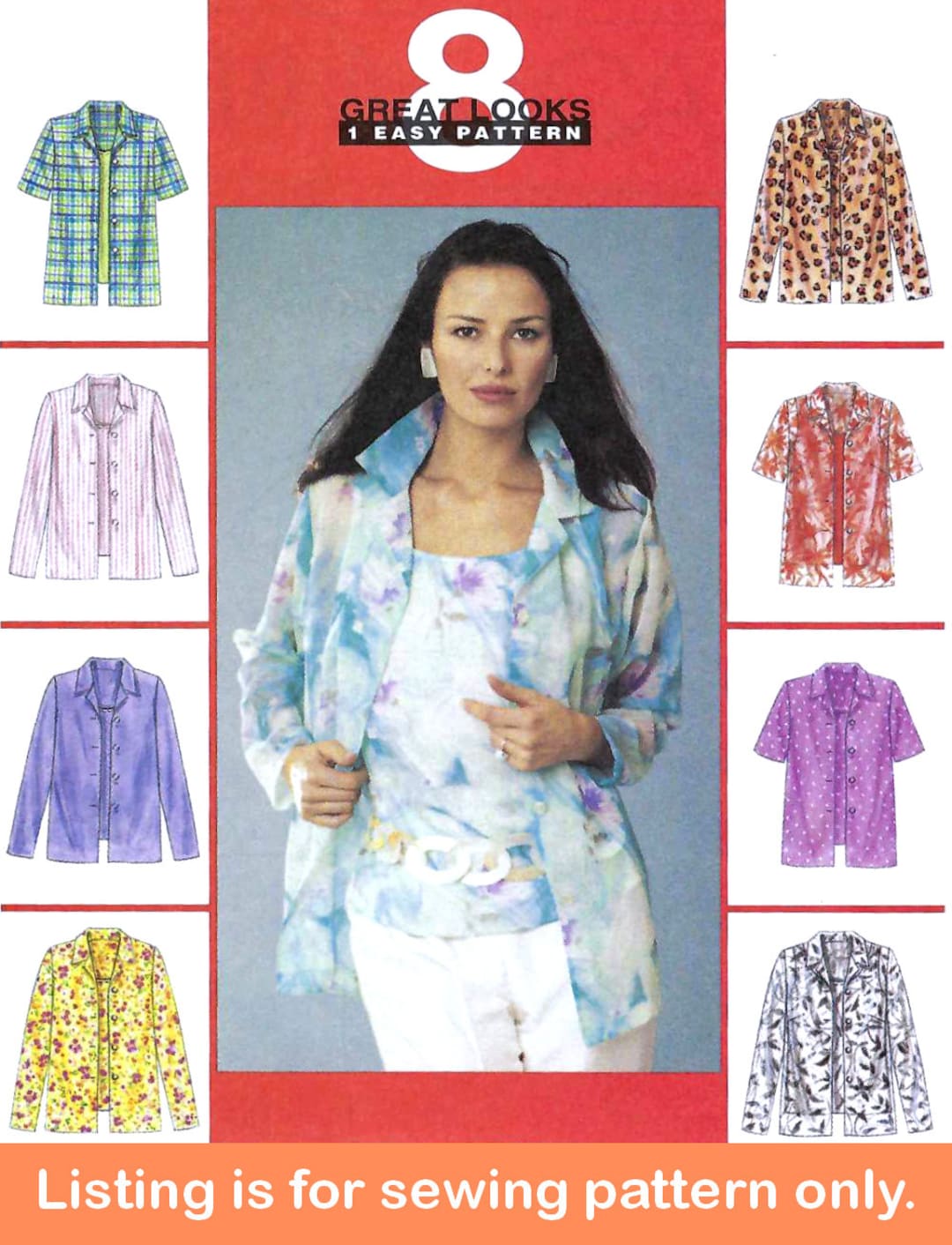 SHIRT SEWING PATTERN | Make Womens Misses Clothes Clothing | Blouse ...