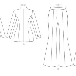 SUIT SEWING PATTERN Sew Womens Clothes Clothing Suit Jacket Blazer ...