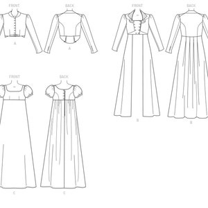 REGENCY SEWING PATTERN | Sew Womens Halloween Outfit | Dress Jacket ...