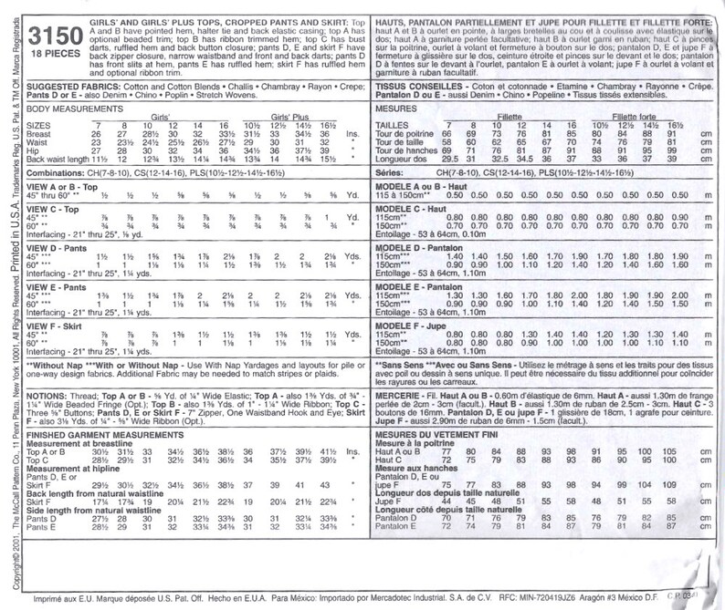 GIRLS SEWING PATTERN Sew Tween Teen Clothes Clothing Tank - Etsy