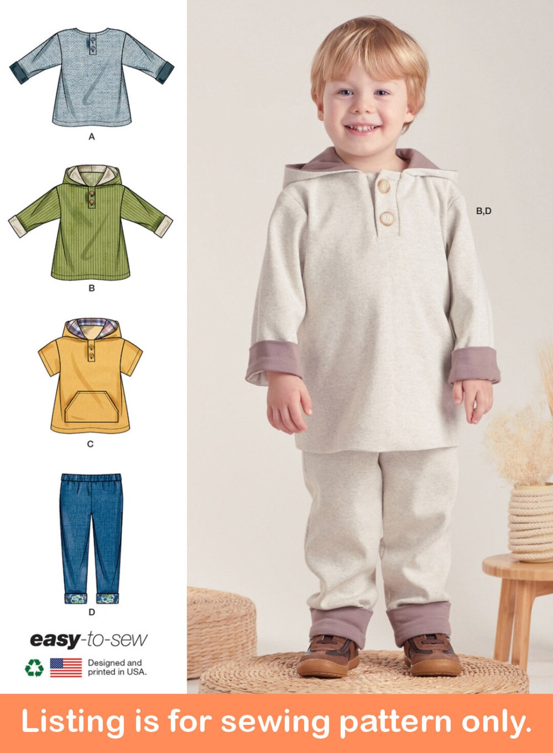 SWEATSUIT SEWING PATTERN | Sew Boys Girls Clothes Clothing | Sweatshirt ...