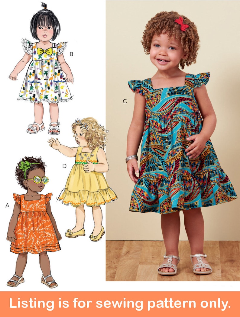 DRESS SEWING PATTERN | Sew Girls Clothes Clothing | Toddler Baby ...
