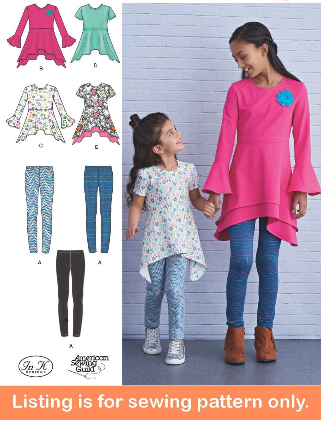 GIRLS SEWING PATTERN | Make Fall Clothes | Kids Clothing Tunic Top ...