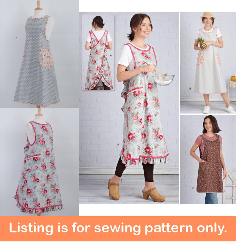 APRON SEWING PATTERN Make Kitchen Craft Apron Women Woman - Etsy