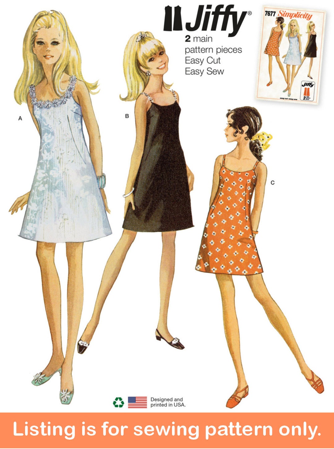 DRESS SEWING PATTERN | Sew Womens Clothes Clothing | Retro 60s Mini ...