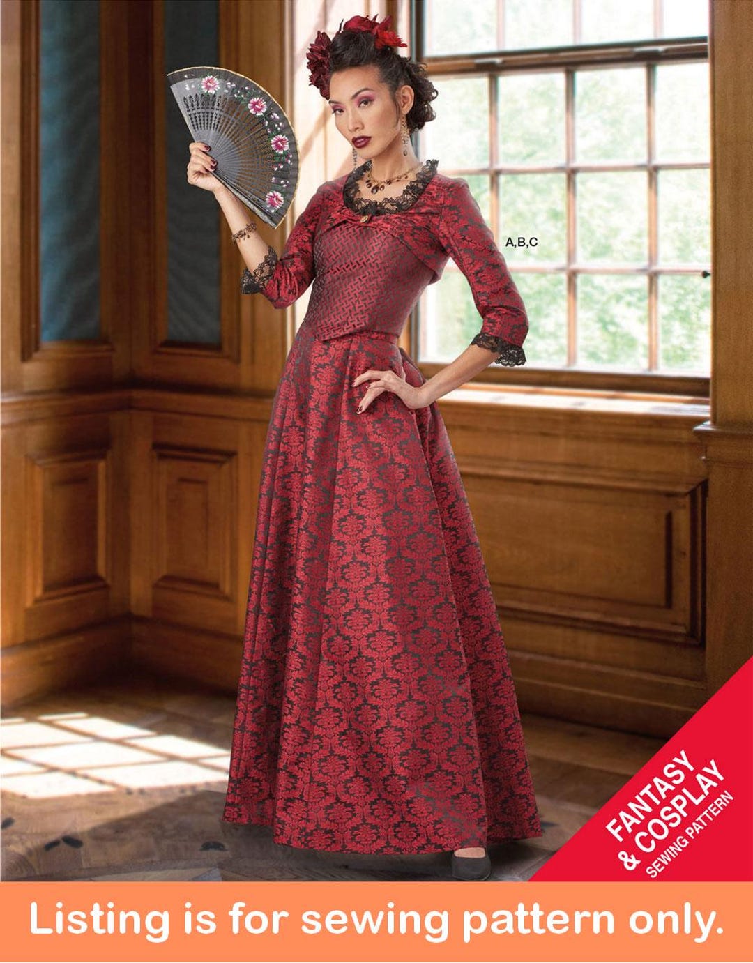 COSTUME SEWING PATTERN | Sew Women Halloween Outfit | 1800s Bolero ...