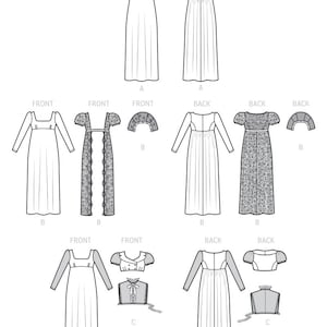 REGENCY SEWING PATTERN | Sew Womens Halloween Outfit | Dress Jacket ...