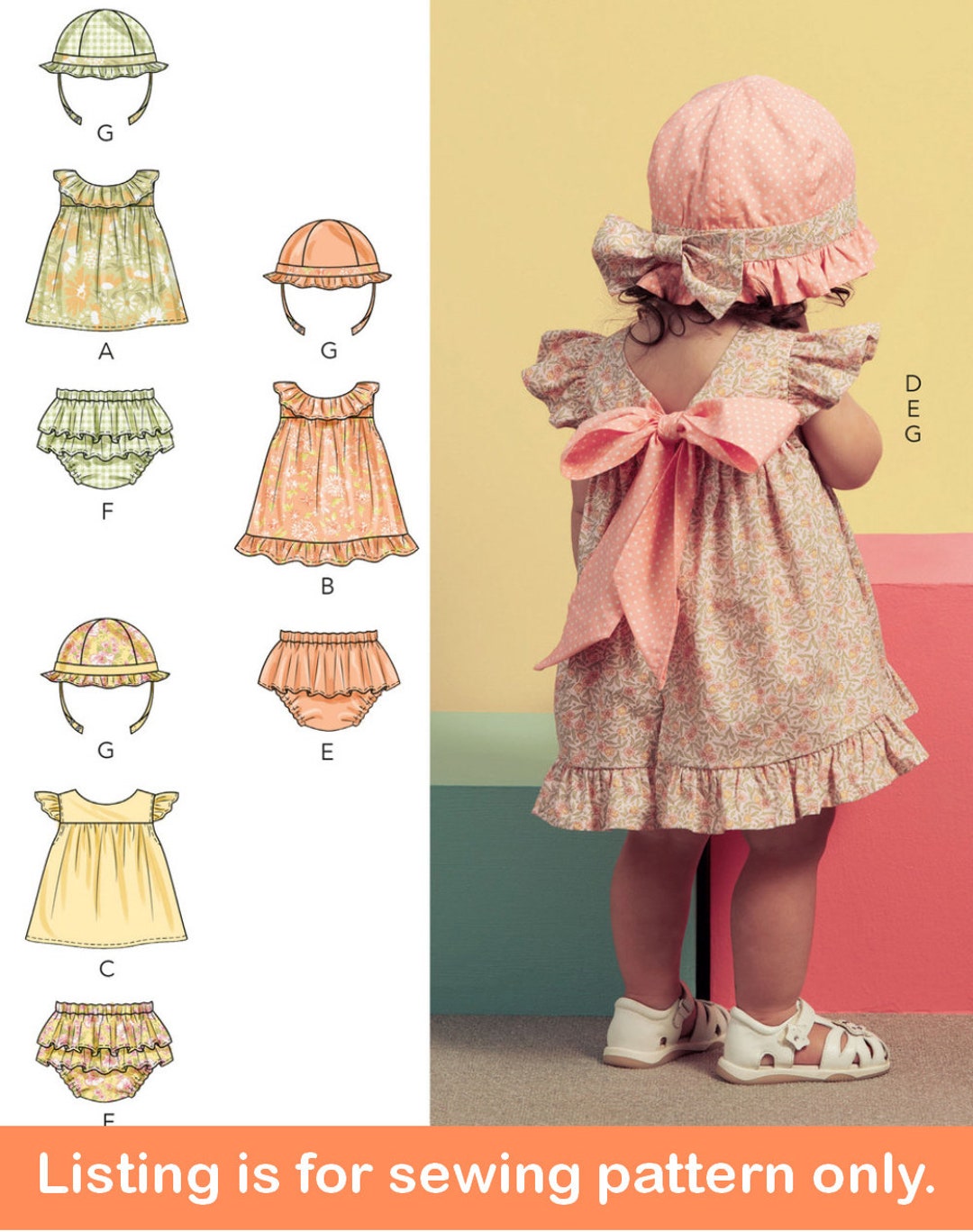 BABY SEWING PATTERN | Sew Girls Clothes Infant Clothing | Top Dress ...