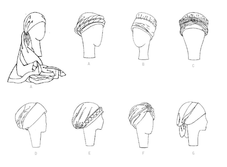 HEADWRAP SEWING PATTERN | Make Womens Hats Turbans Head Scarf | Hair ...