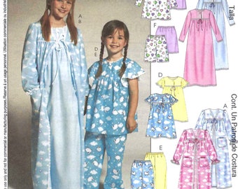 PAJAMAS SEWING PATTERN Make Girls Clothes Kids Long Short | Etsy