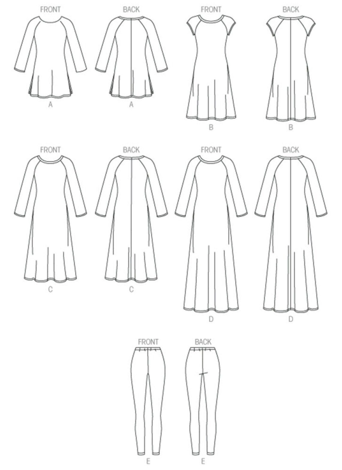 WOMEN SEWING PATTERN | Sew Easy Clothes Clothing | Dress Shirt Legging ...