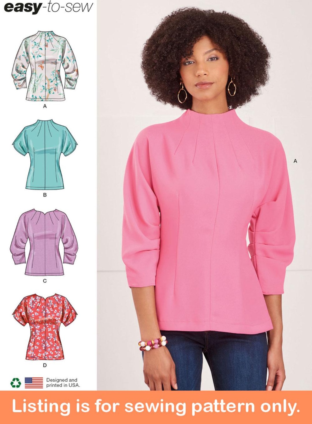 WOMEN SEWING PATTERN | Sew Fall Clothes Clothing Top Shirt Sweatshirt ...