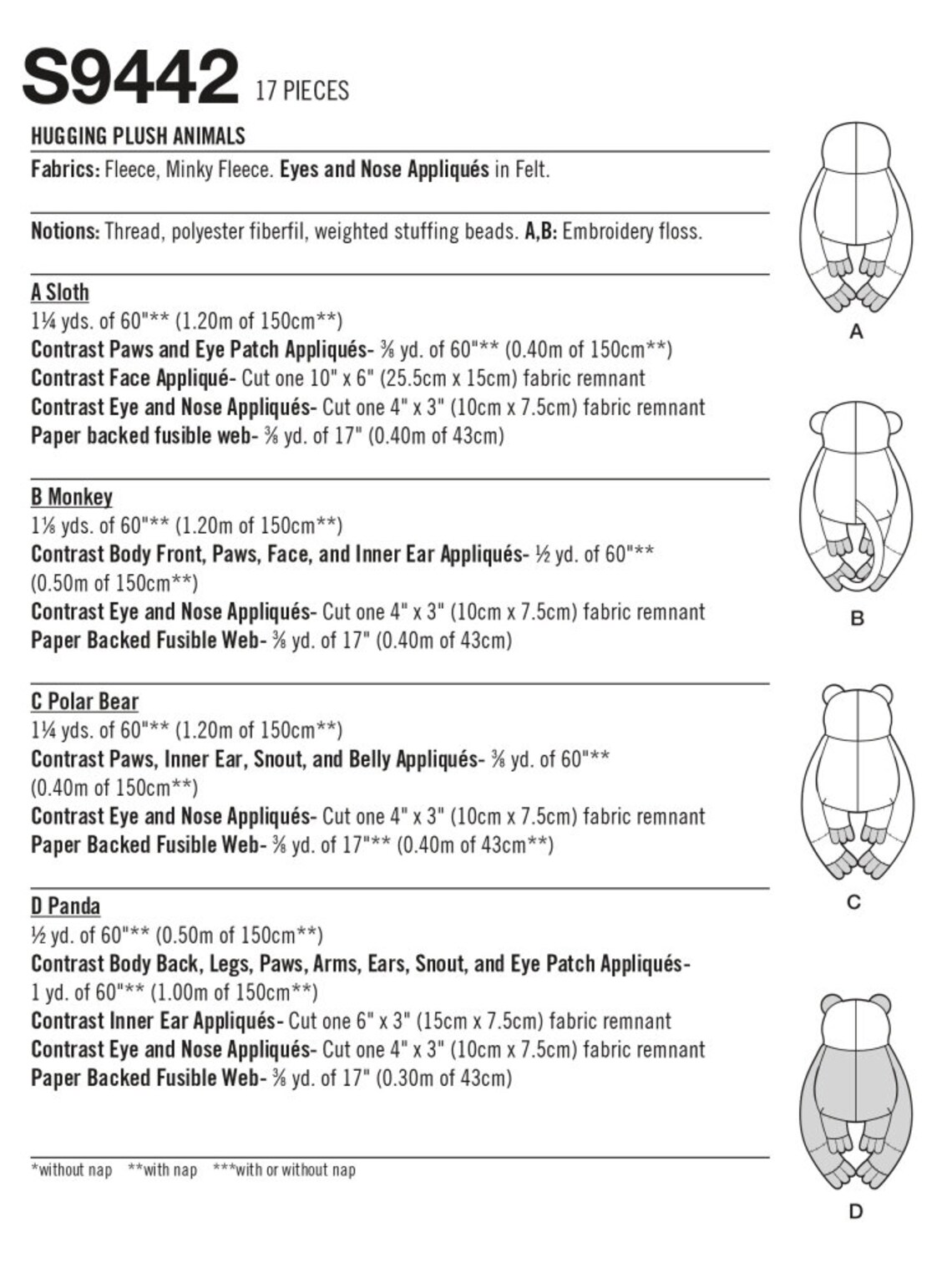 STUFFED ANIMAL Sewing PATTERN Sew Large Hugging Plush Soft - Etsy
