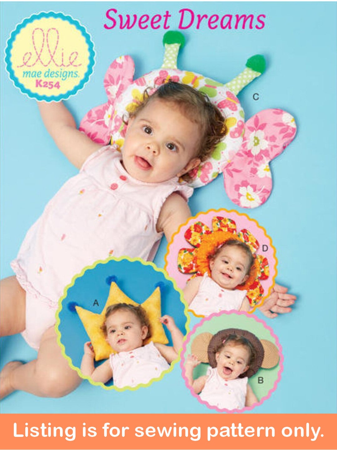 SUPPORT PILLOW Sewing PATTERN | Sew Cushion Headrest for Baby ...