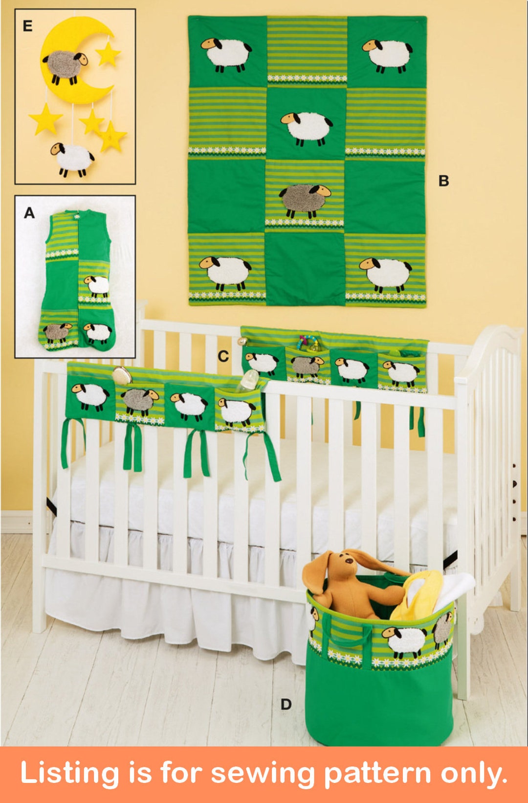 NURSERY SEWING PATTERN | Sew Baby Infant Newborn Accessories | Sheep ...