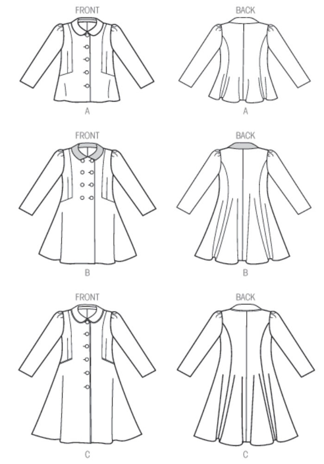 COAT SEWING PATTERN make Girl Clothes Kid Clothing Jacket - Etsy