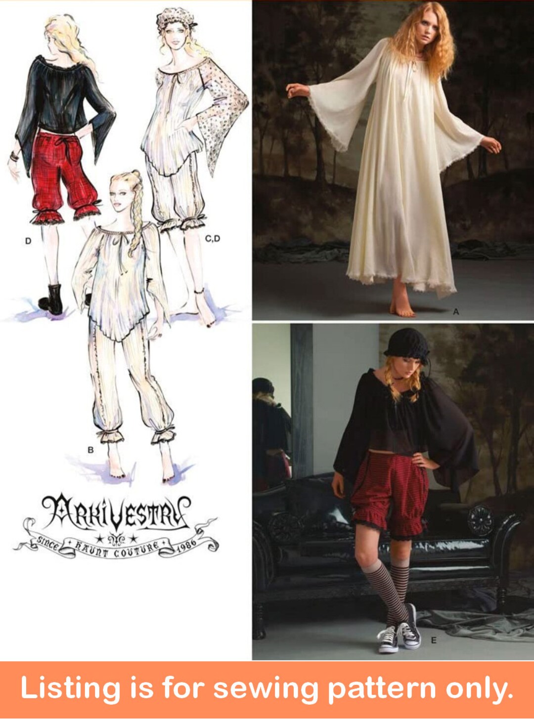 COSTUME SEWING PATTERN Sew Womens Halloween Carnival Outfit Vampire ...
