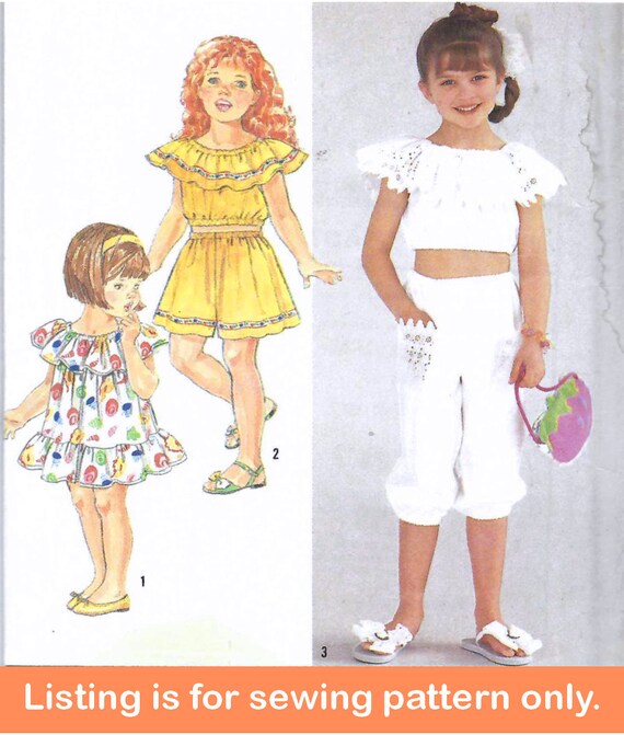 GIRLS SEWING PATTERN Sew Summer Clothes Clothing Tank Crop - Etsy