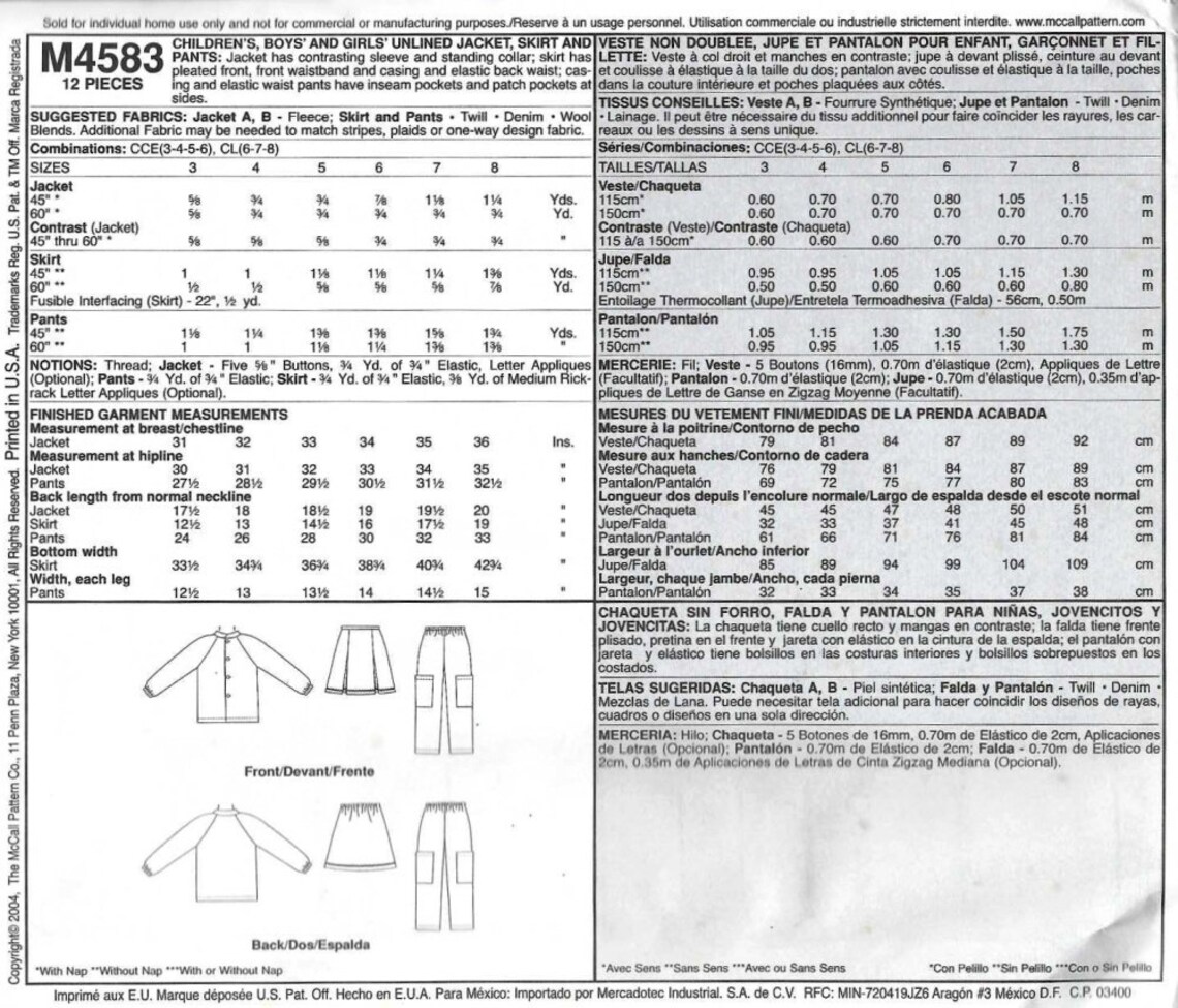 SPORTSWEAR SEWING PATTERN Sew Boys Girls Clothes Clothing | Etsy